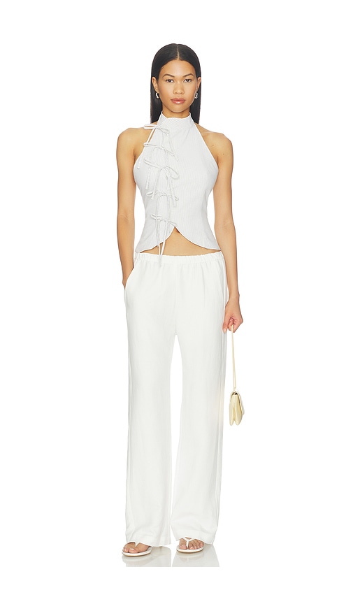 ALL THE WAYS ALL THE WAYS Halter Top with Tie Detail